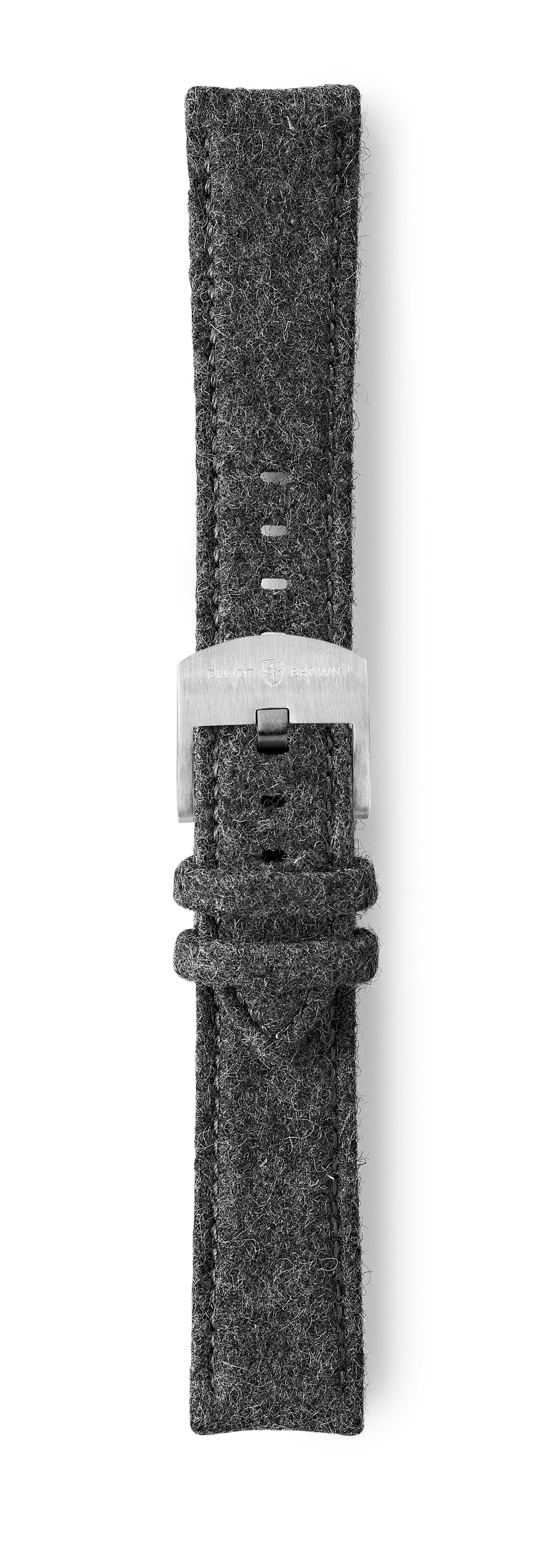 STR-F01: Grey Woollen Felted Strap - Elliot Brown Watches